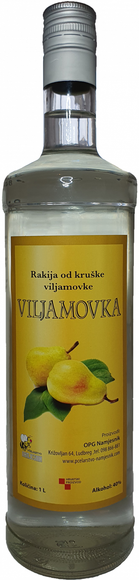 Rakija Viljamovka - Pčelarstvo Namjesnik